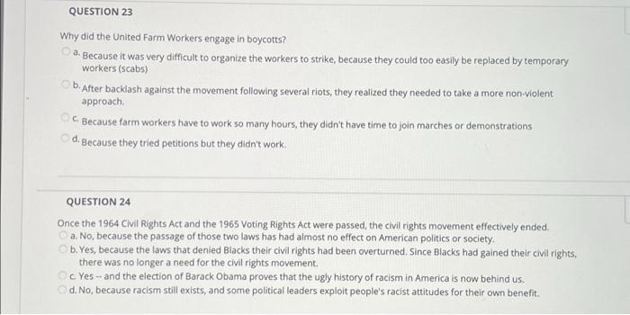 QUESTION 5 During the "invisible primary" people who | Chegg.com