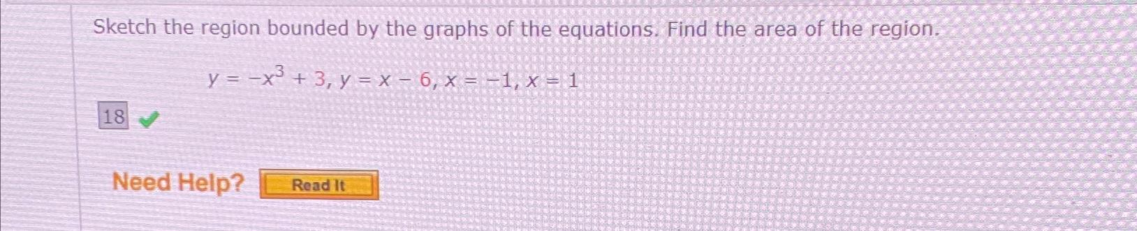Solved Sketch The Region Bounded By The Graphs Of The