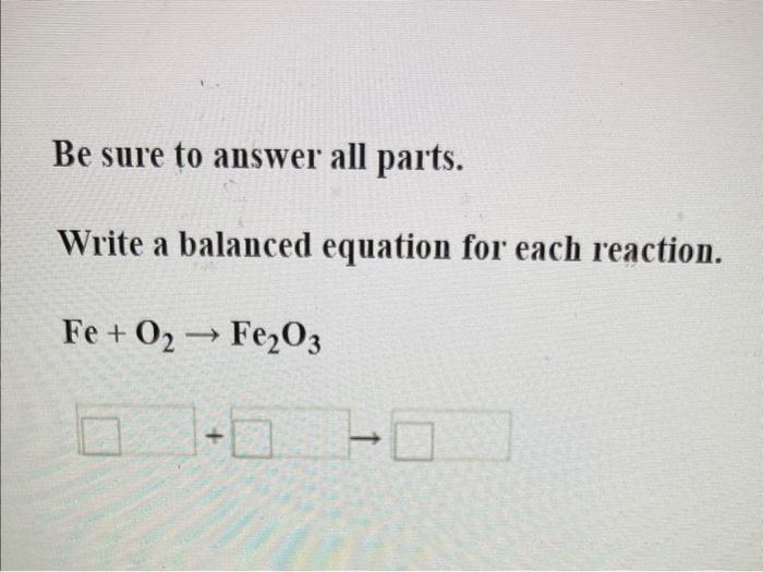 Solved Be sure to answer all parts. Write a balanced | Chegg.com
