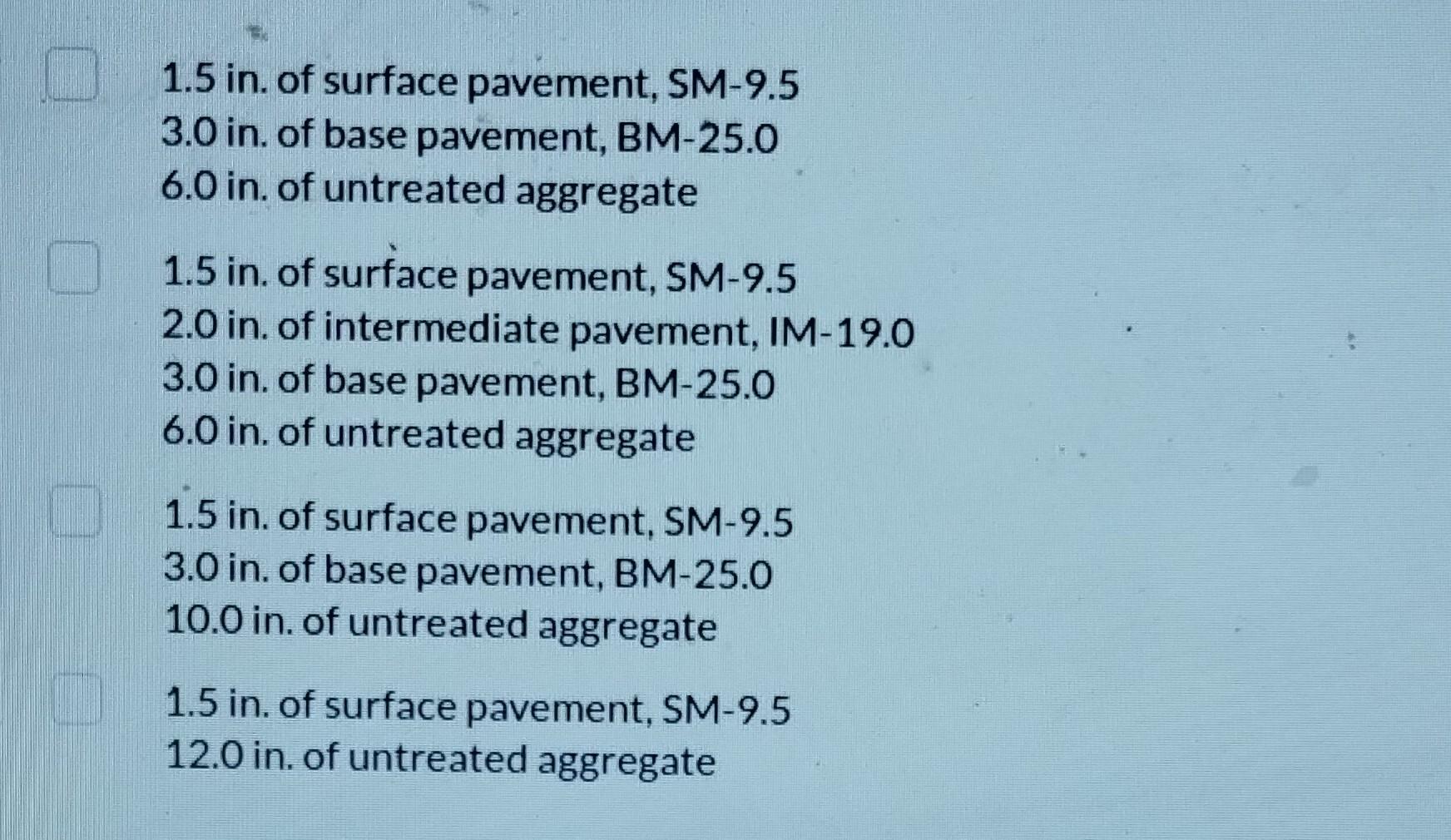 Solved The design parameters for the proposed pavement | Chegg.com