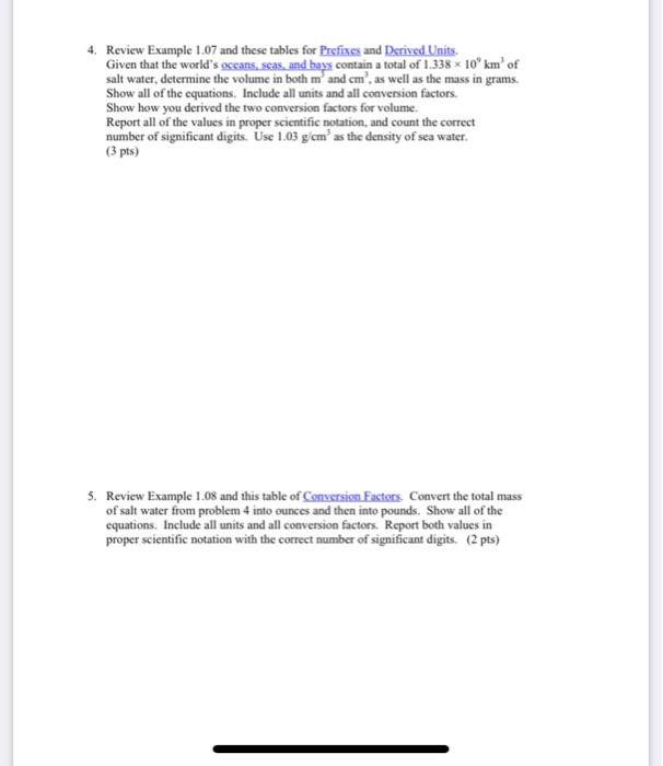 Solved 4. Review Example 1.07 and these tables for Prefixes | Chegg.com