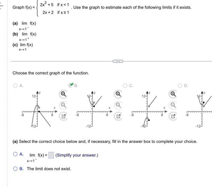 Solved Graph f(x)={2x2+52x+2 if x