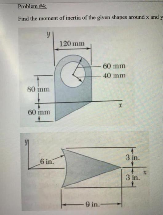 Solved Problem #4: Find the moment of inertia of the given | Chegg.com