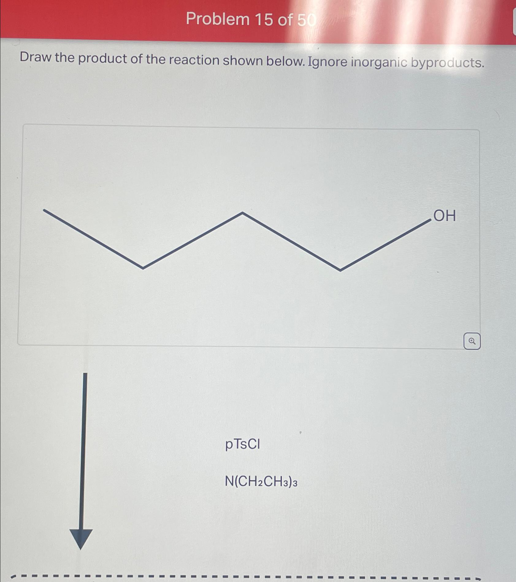 Solved Problem 15 ﻿of 5Draw the product of the reaction | Chegg.com