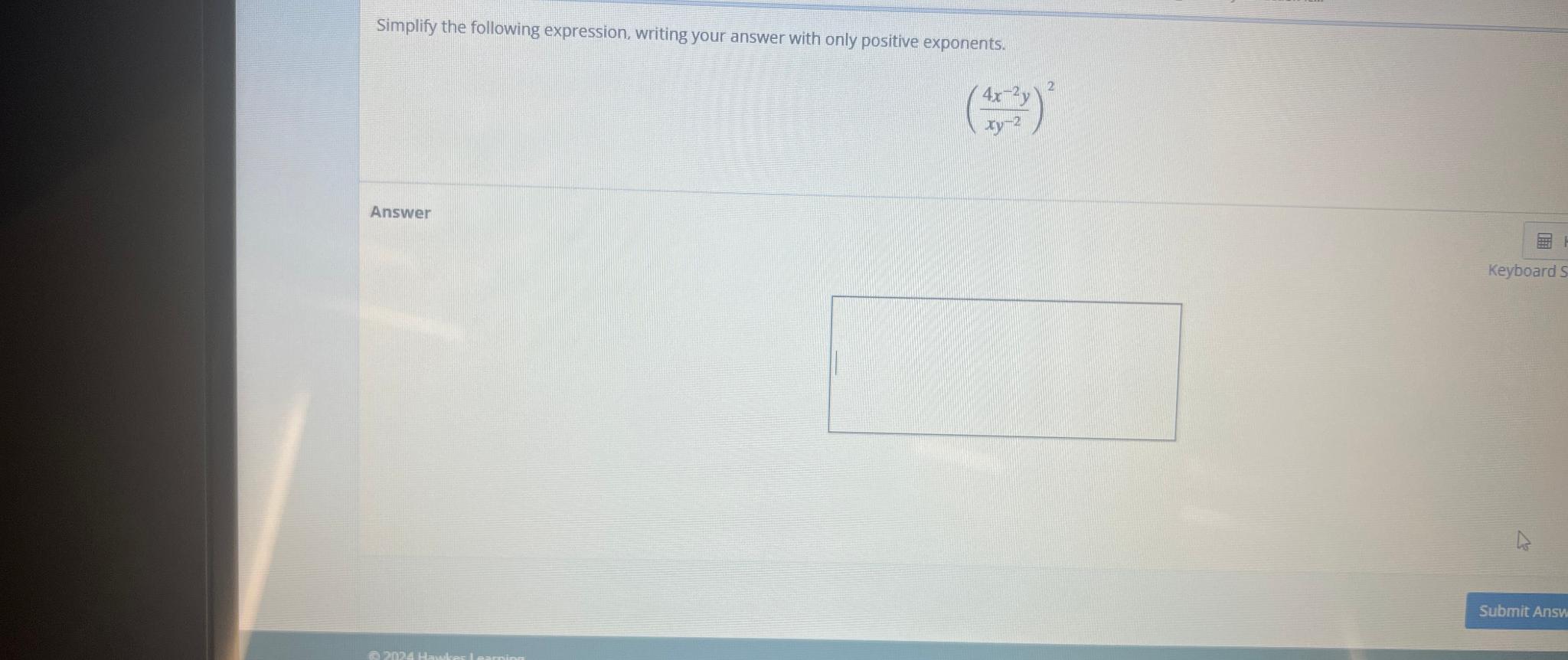 Solved Simplify the following expression, writing your | Chegg.com