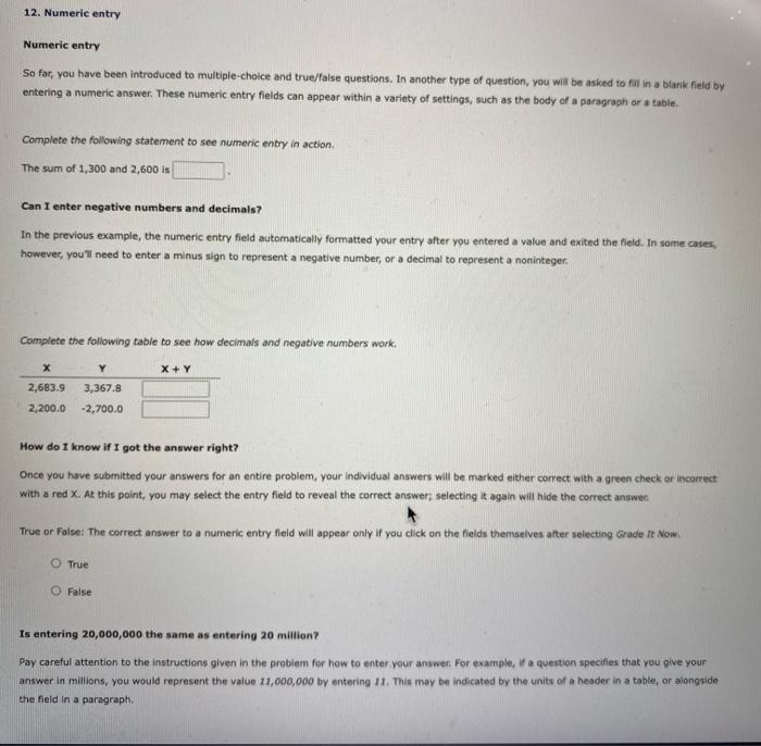 Solved Numeric entry So far, you have been introduced to | Chegg.com
