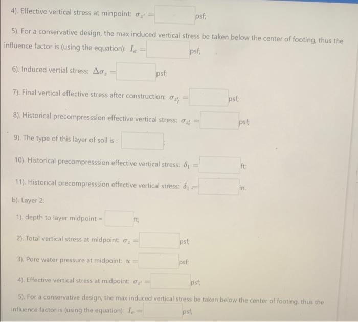 Solved A 3ft square footing carries a sustained load of | Chegg.com