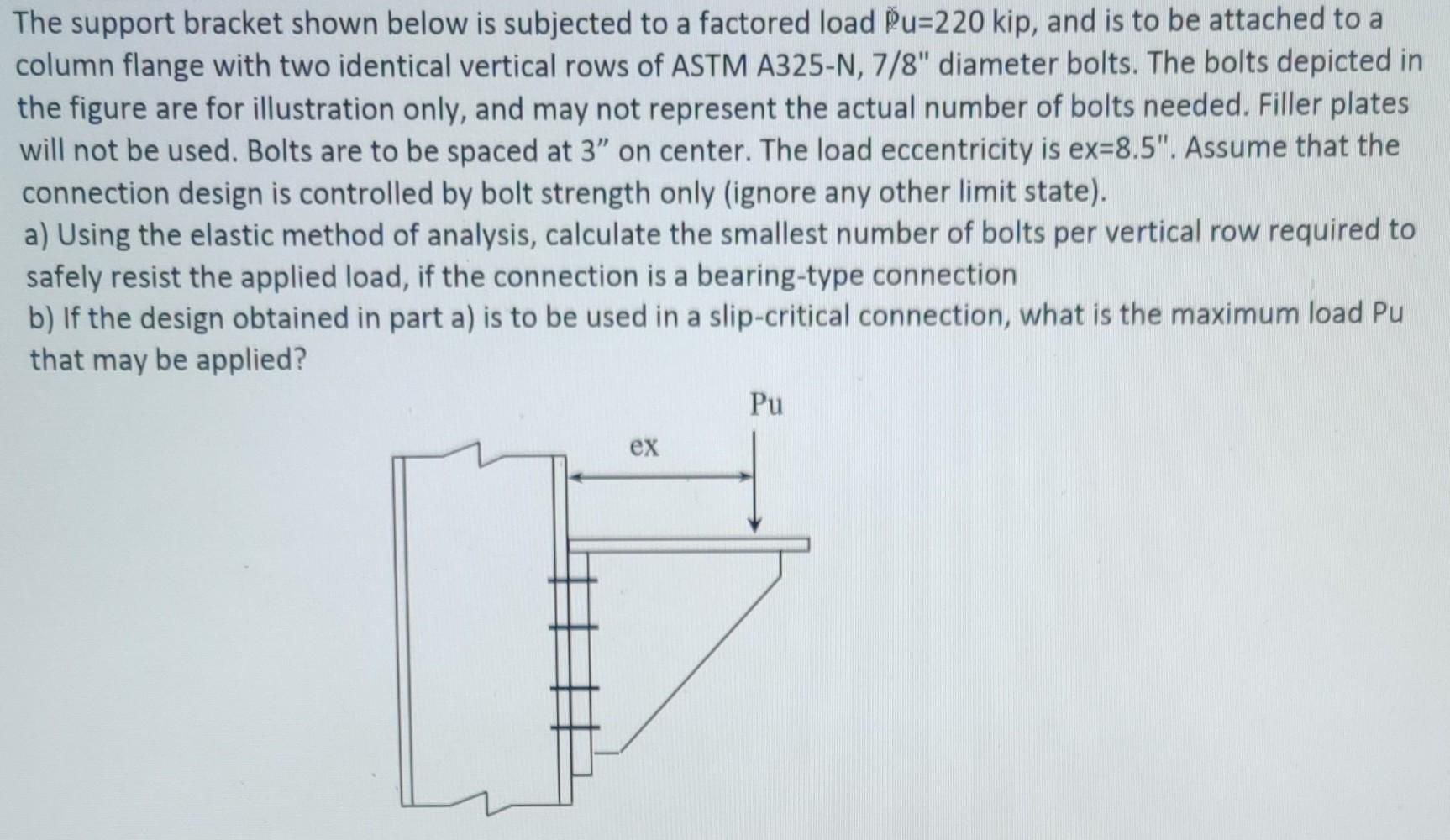 The support bracket shown below is subjected to a | Chegg.com