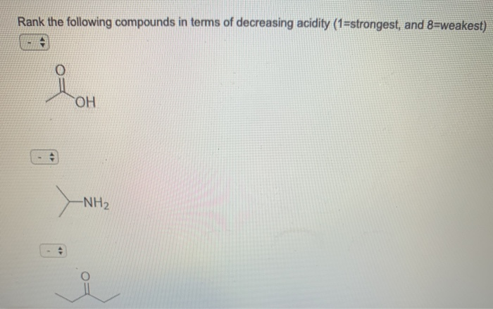 Solved Rank the indicated protons in decreasing order (most | Chegg.com