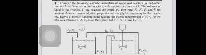 Solved Q1: Consider the following cascade connection of | Chegg.com