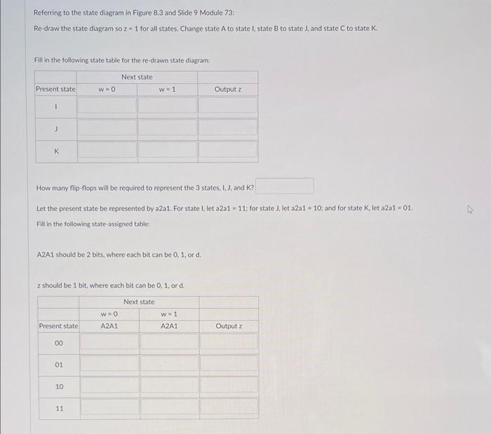 Solved Referring to the state diagram in Figure 8.3 and | Chegg.com