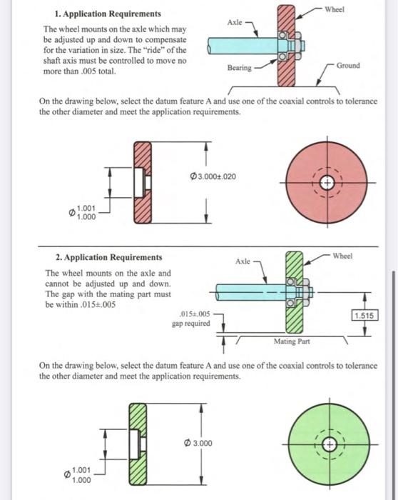 Solved 1. Application Requirements The wheel mounts on the | Chegg.com