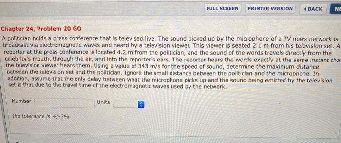 Solved FULL SCREEN PRINTER VERSION BACK Chapter 24, Problem | Chegg.com