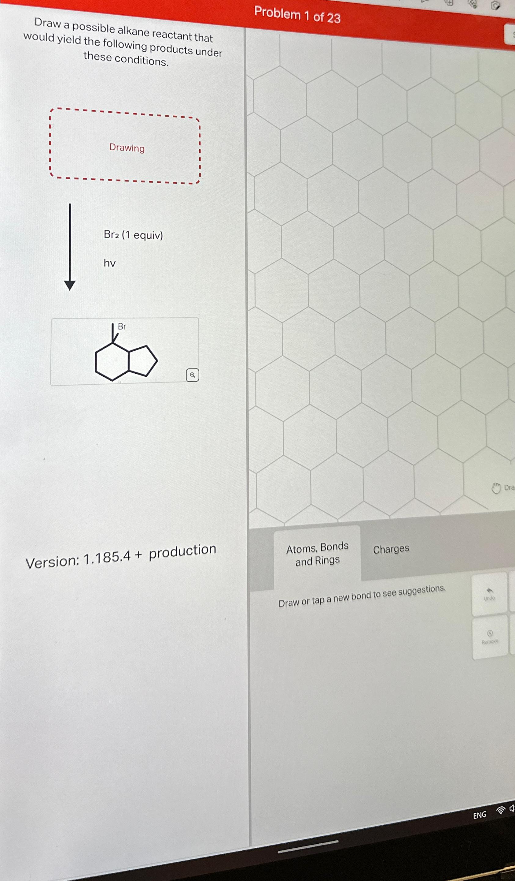 Solved Draw a possible alkane reactant that would yield the | Chegg.com