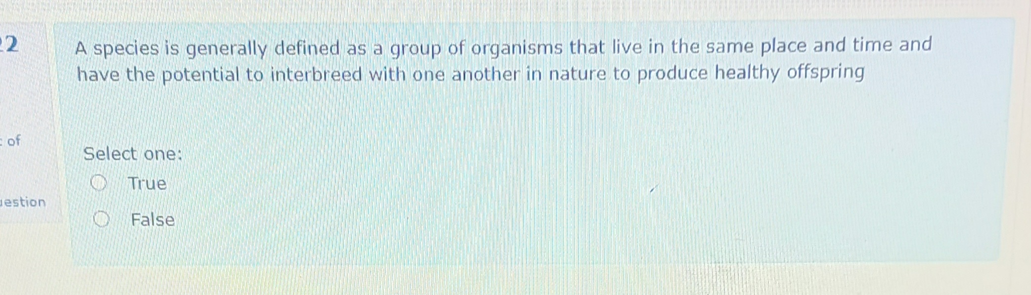 Solved 2 ﻿A species is generally defined as a group of | Chegg.com