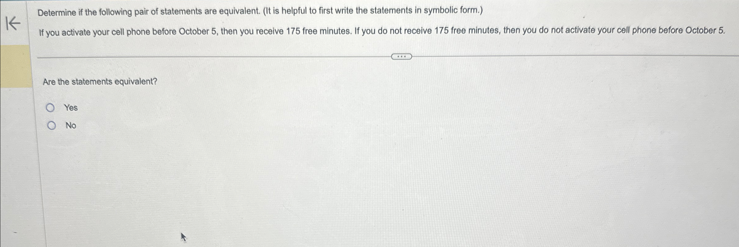 Solved Determine if the following pair of statements are | Chegg.com