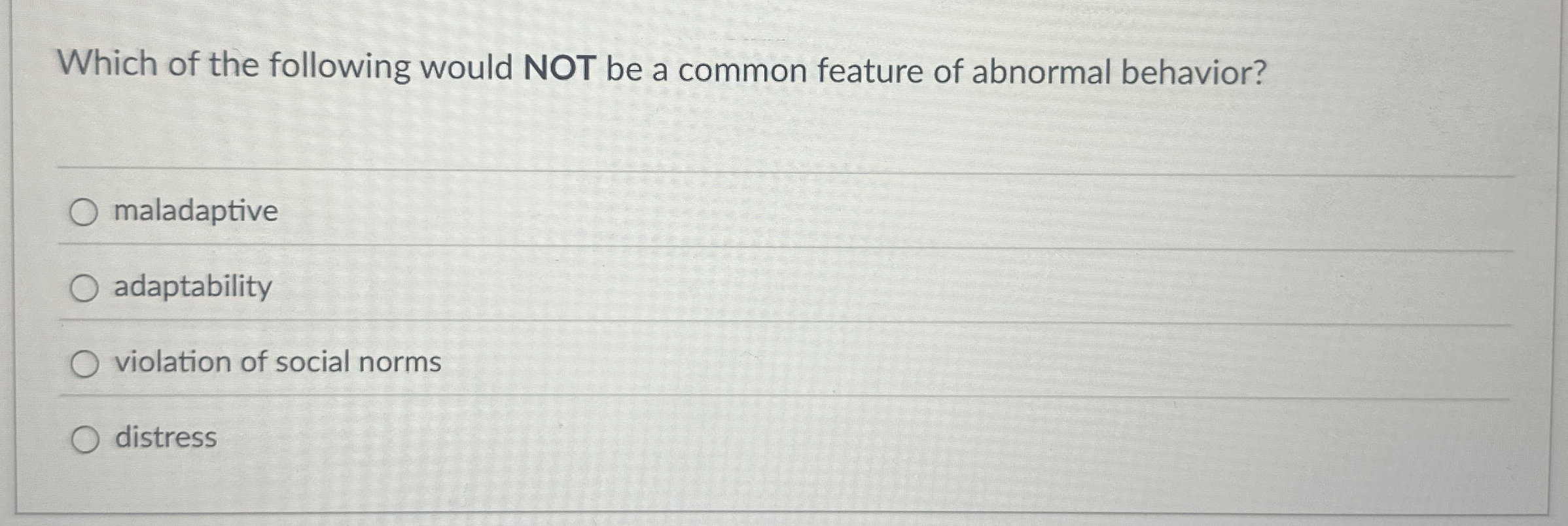 Solved Which of the following would NOT be a common feature | Chegg.com