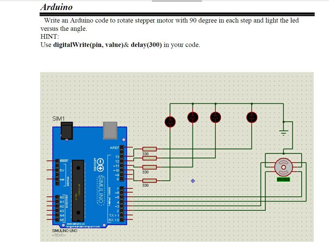 Solved Arduino Write An Arduino Code To Rotate Stepper Motor 8161