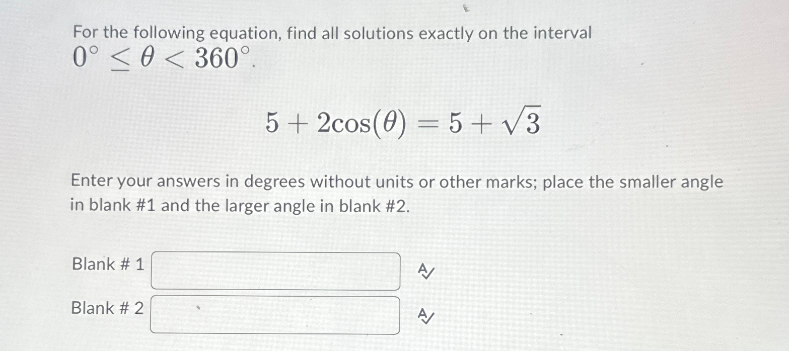 Solved For the following equation, find all solutions | Chegg.com