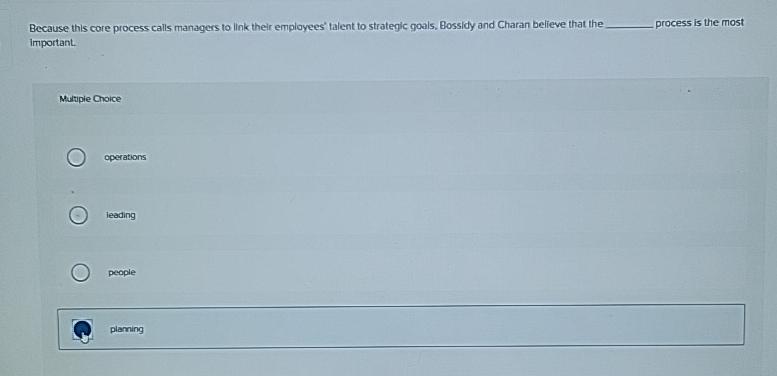 Solved Because this core process calls managers to link | Chegg.com
