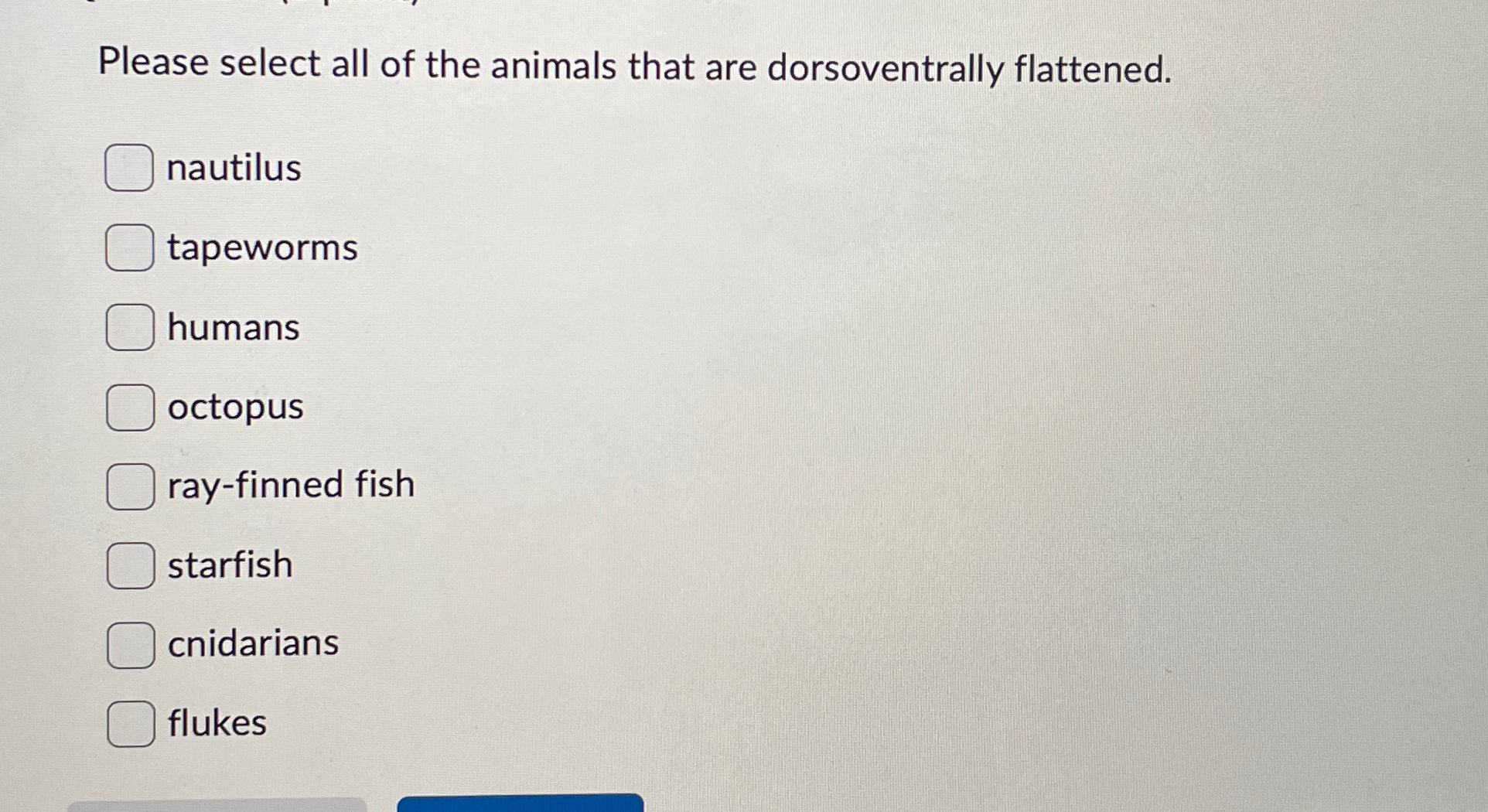 Solved Please select all of the animals that are | Chegg.com