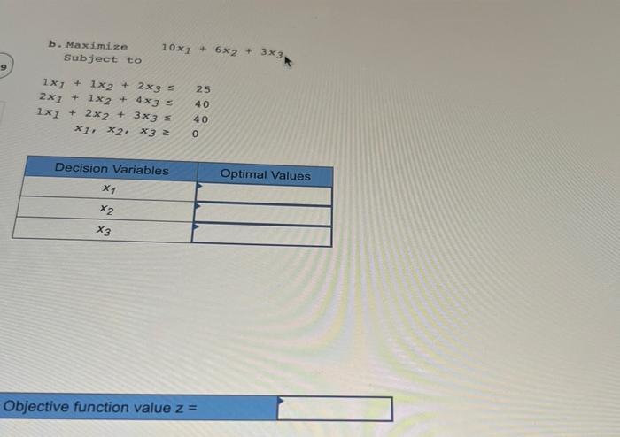 Solved Use Excel Solver to obtain the optimal values of the | Chegg.com