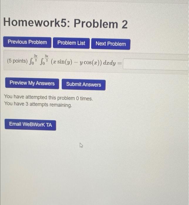 Solved Homework5: Problem 2 Previous Problem Problem List | Chegg.com