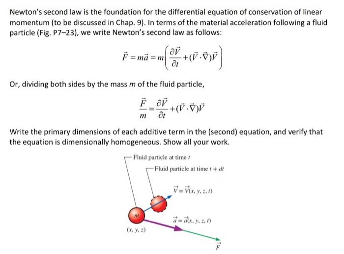 Solved Newton's second law is the foundation for the | Chegg.com