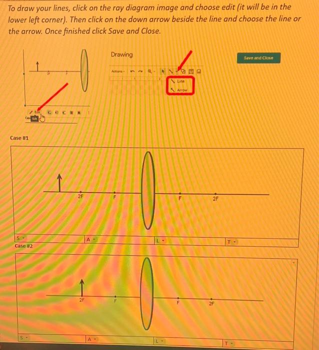 Solved Case स1To draw your lines, click on the ray diagram | Chegg.com