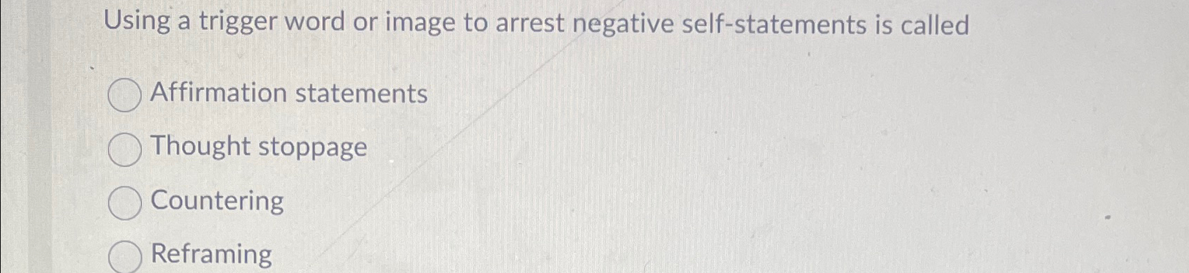 Solved Using a trigger word or image to arrest negative | Chegg.com