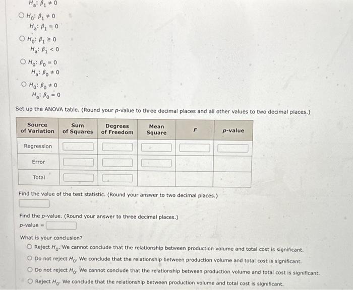 Solved \begin{tabular}{|c|c|} \hline Protuction Volume | Chegg.com