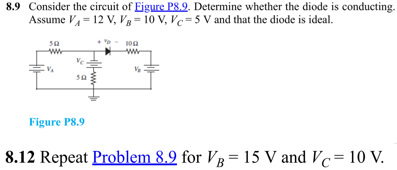 Solved 8.9 Consider the circuit of Figure P8.9. Determine | Chegg.com Solved 8.9 Consider the circuit of Figure P8.9. Determine | Chegg.com