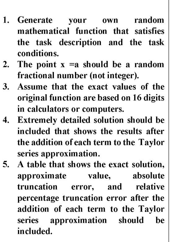 Solved Taylor series approximation for a logarithmic | Chegg.com