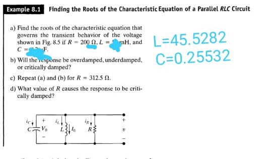 Solved Example 8.1 Finding the Roots of the Characteristic | Chegg.com