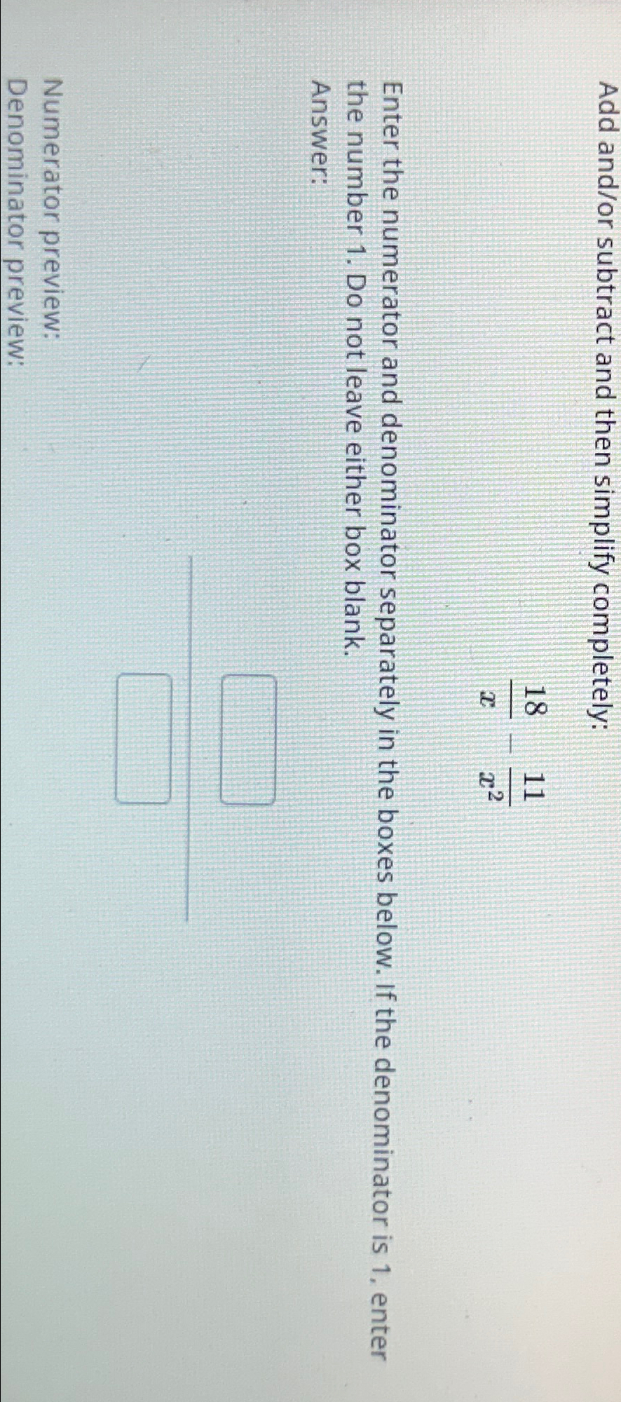 Solved Add and/or subtract and then simplify | Chegg.com