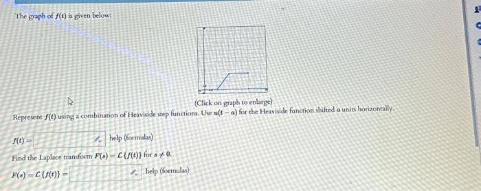 The Graph Of Ft Is Given Below Click On Graph To 