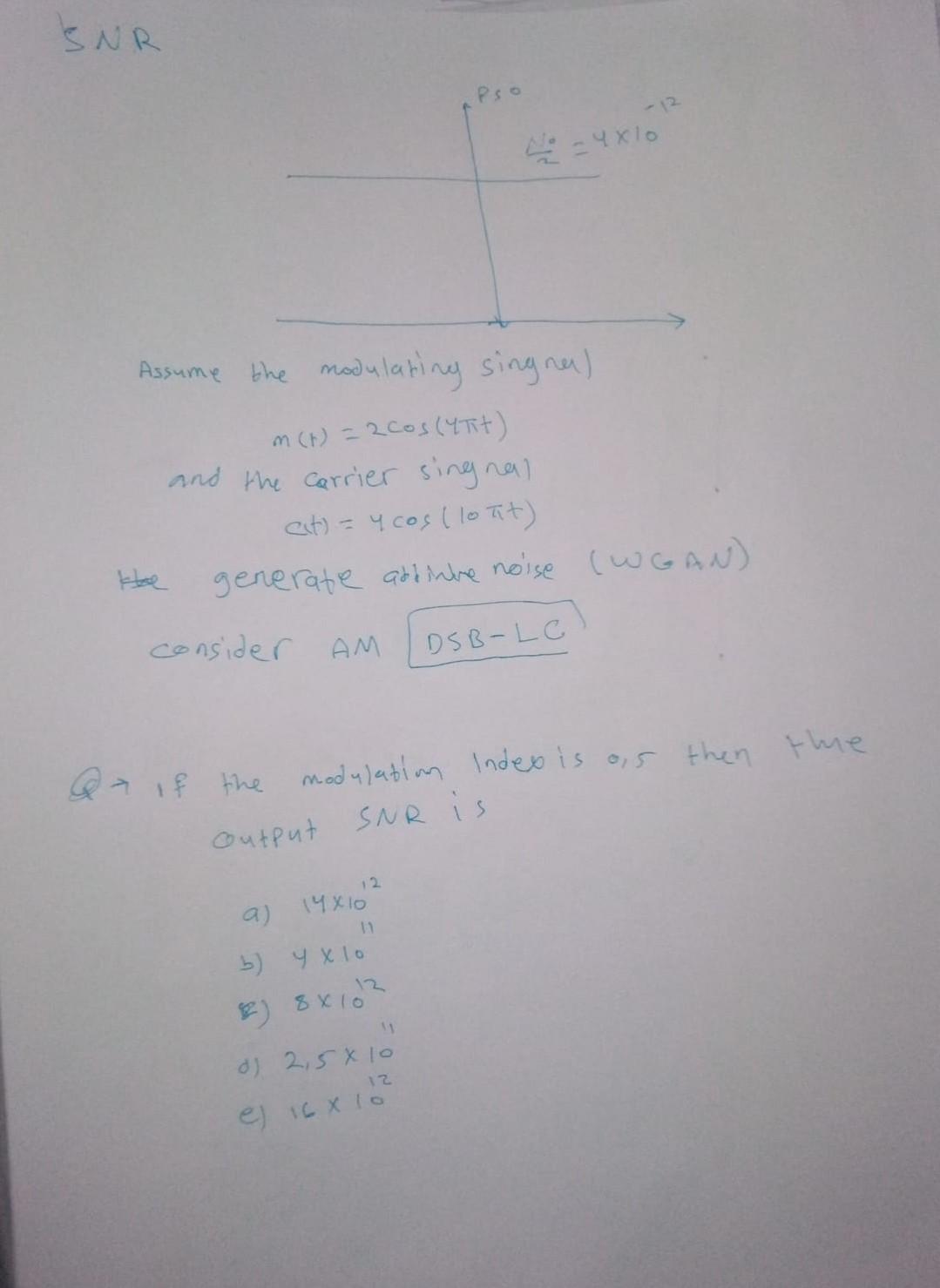 Solved Assume the modulating sing ner) m(t)=2cos(4πt) and | Chegg.com