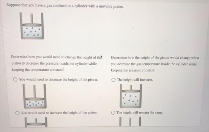 Solved Suppose that you have a gas confined to a cylinder | Chegg.com