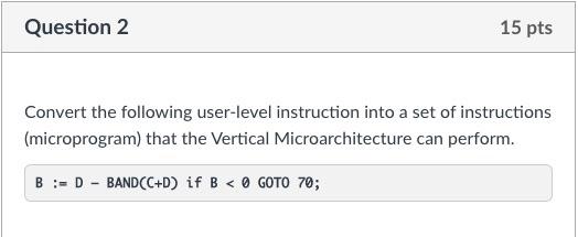 Solved Convert the following user-level instruction into a | Chegg.com