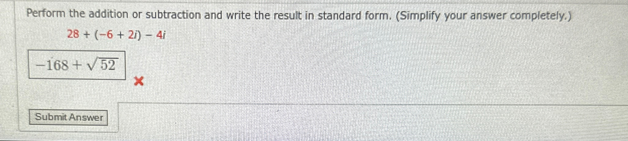 Solved Perform the addition or subtraction and write the | Chegg.com