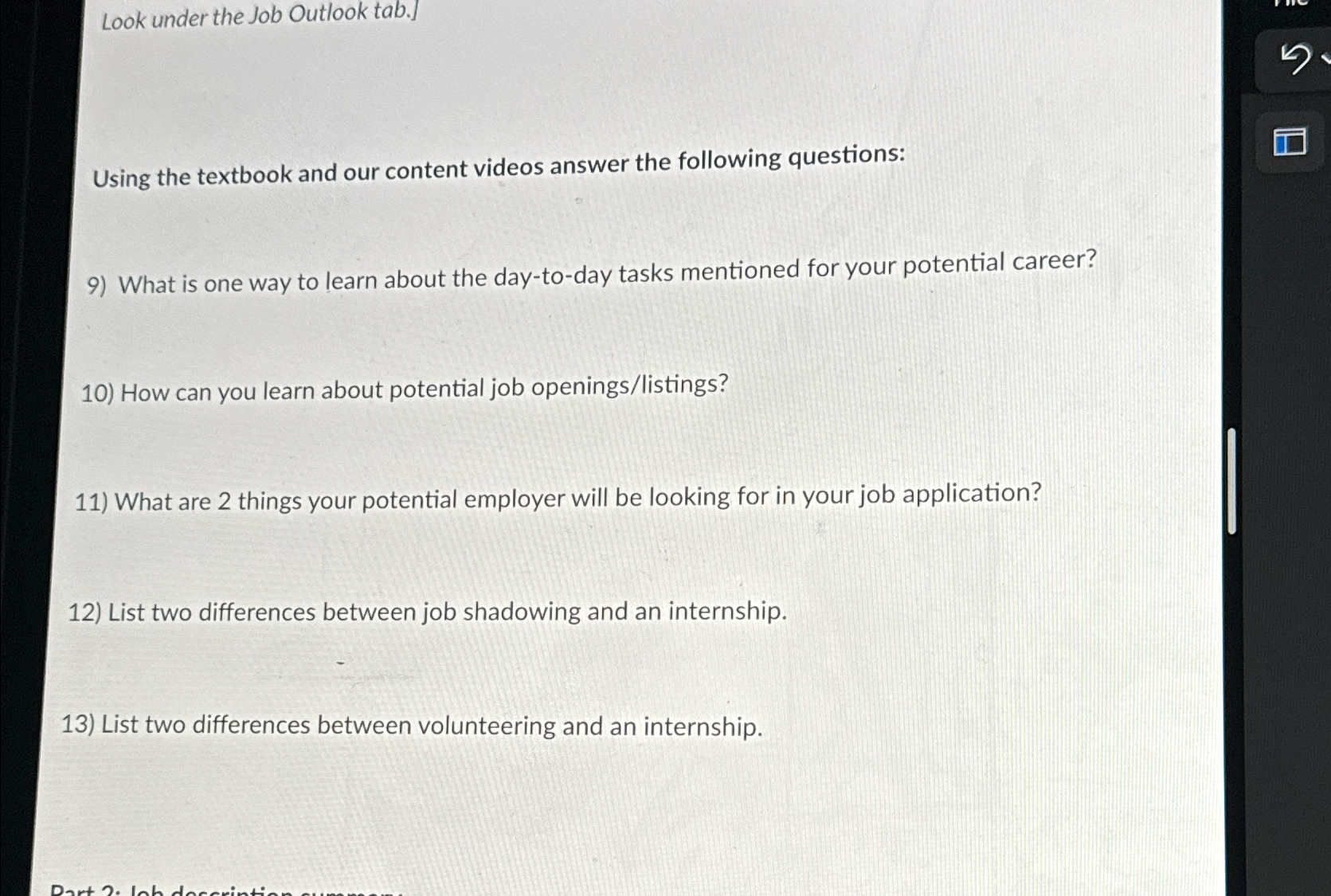 Solved Look under the Job Outlook tab.]Using the textbook | Chegg.com