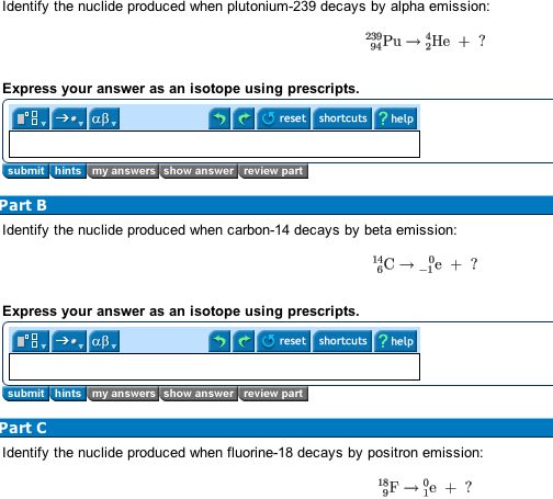 Solved Identify the nuclide produced when plutonium-239 | Chegg.com