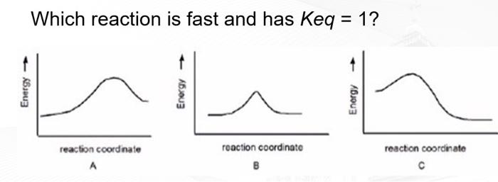 Solved Which reaction is fast and has Keq = 1? Energy Energy | Chegg.com