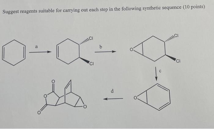 Solved Suggest reagents suitable for carrying out each step | Chegg.com