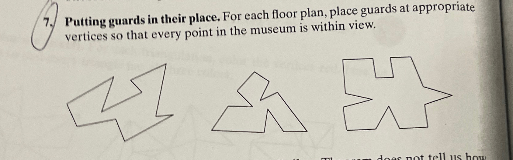 Solved Putting guards in their place. For each floor plan, | Chegg.com