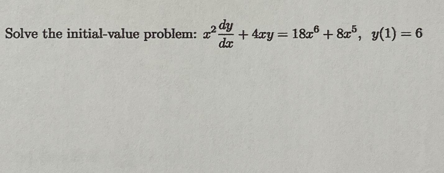 Solved Solve the initial-value problem: | Chegg.com