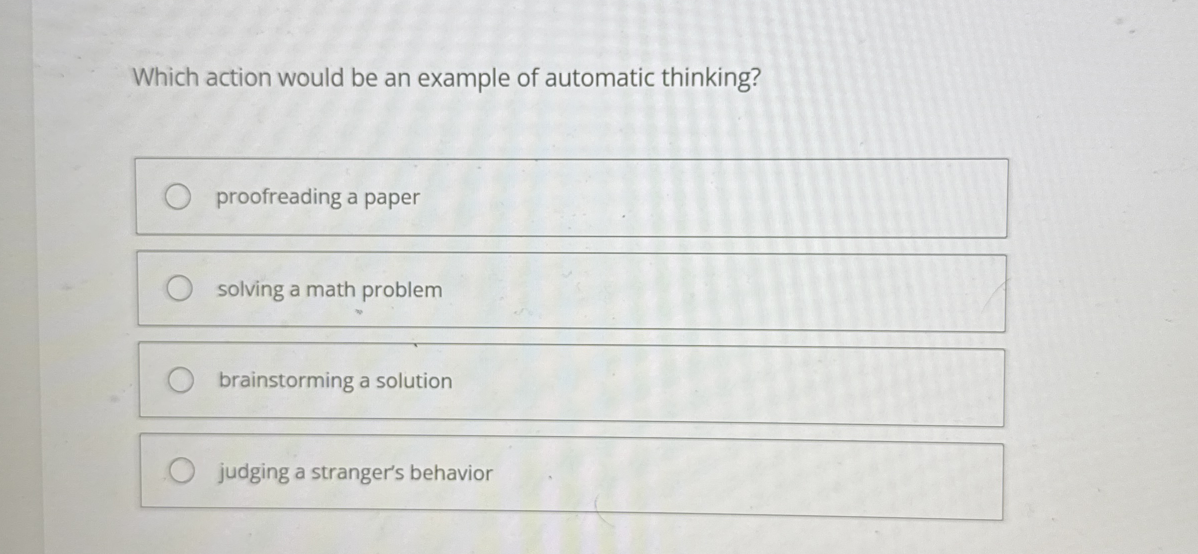 Solved Which action would be an example of automatic | Chegg.com