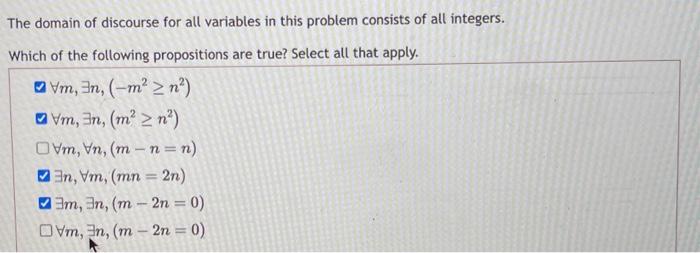 The domain of discourse for all variables in this | Chegg.com