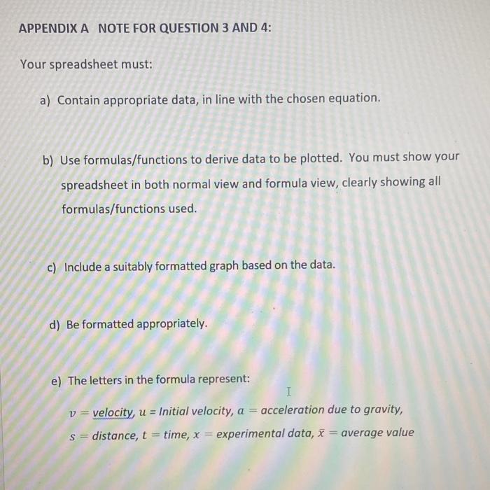 Solved 1. using the note provide in Appendix A , create a | Chegg.com