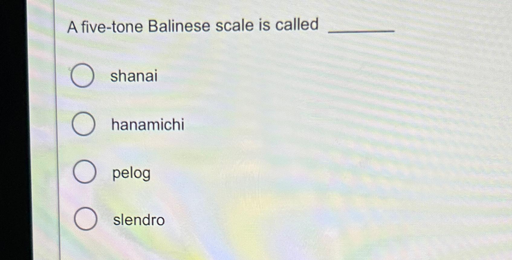 Solved A five-tone Balinese scale is | Chegg.com